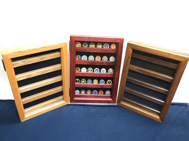 Coin Display w/ glass door (cherry) - DomEx Hardwoods