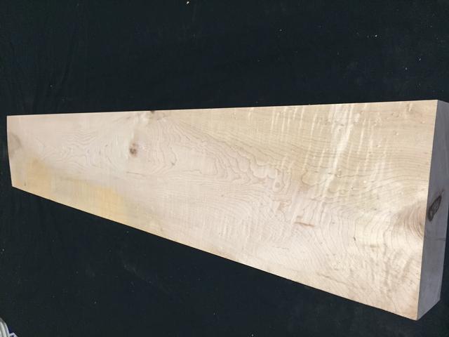 CURLY Hard Maple 2-1/4 x 6-1/4 x 35 - DomEx Hardwoods