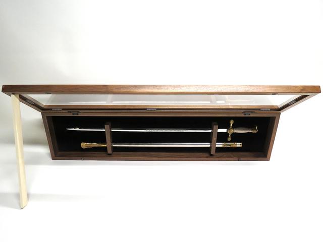 Saber Case w/ glass door (walnut) - DomEx Hardwoods